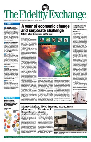 Fidelity Investments Employee Newspaper Design | Guy With Glasses